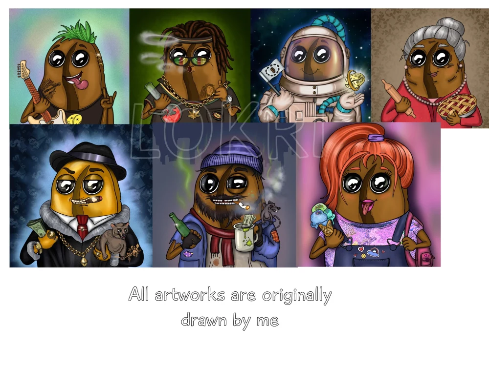 A base unique NFT character with traits for generative collection | Upwork