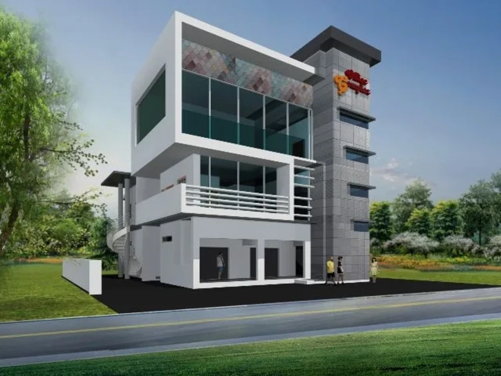 Photorealistic office complex complete architectural design & home ...