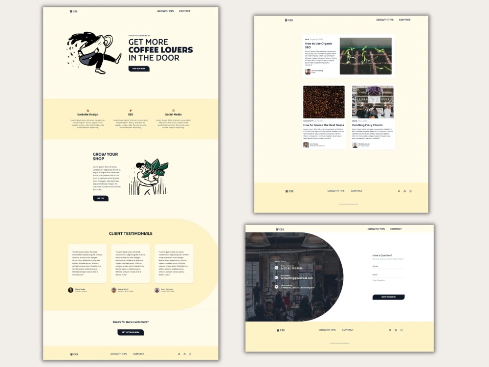 Landing page coded by Tailwind CSS (by Svelte.js) | Upwork