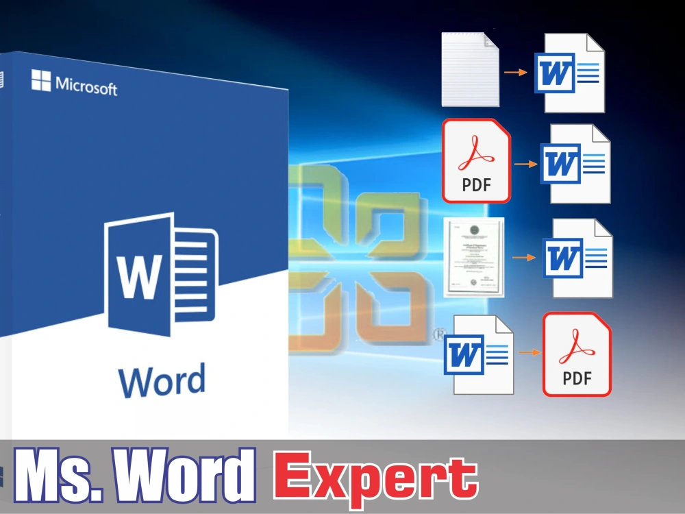 Microsoft Word Editing, Scanned Image & PDF to MS Word | Upwork