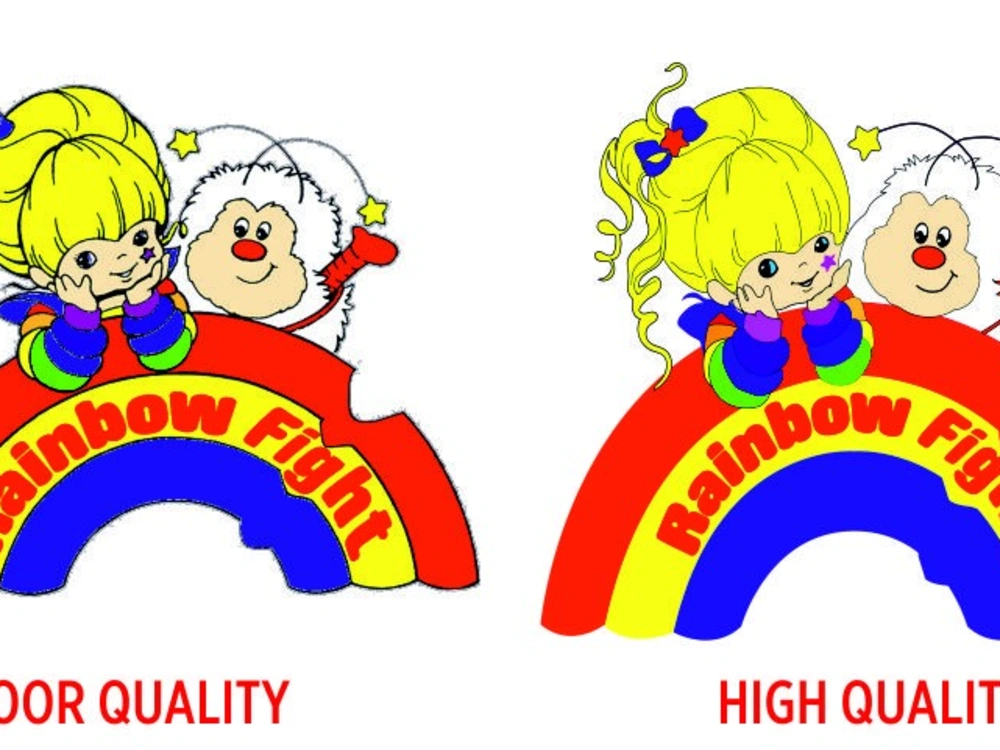 The vectorized version of the jpeg/png file you want. | Upwork