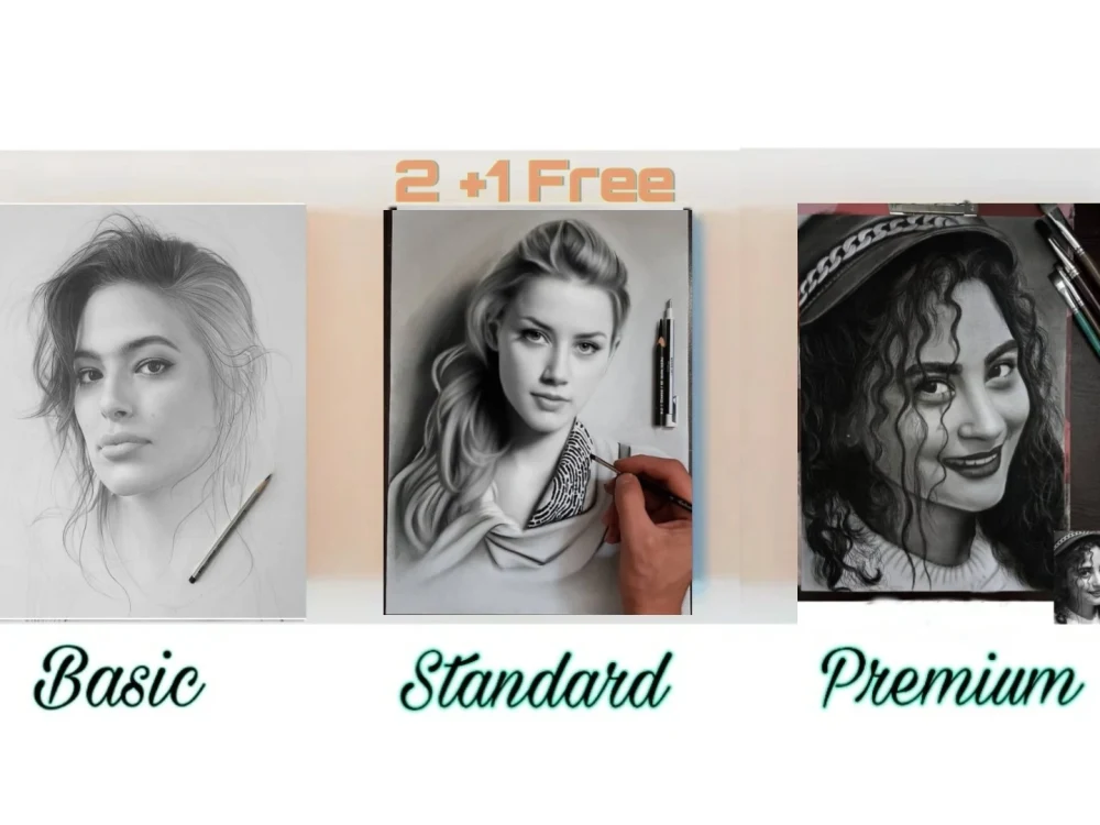 A hand drawn Hyper Realistic Pencil Portrait or Sketch drawing from ...