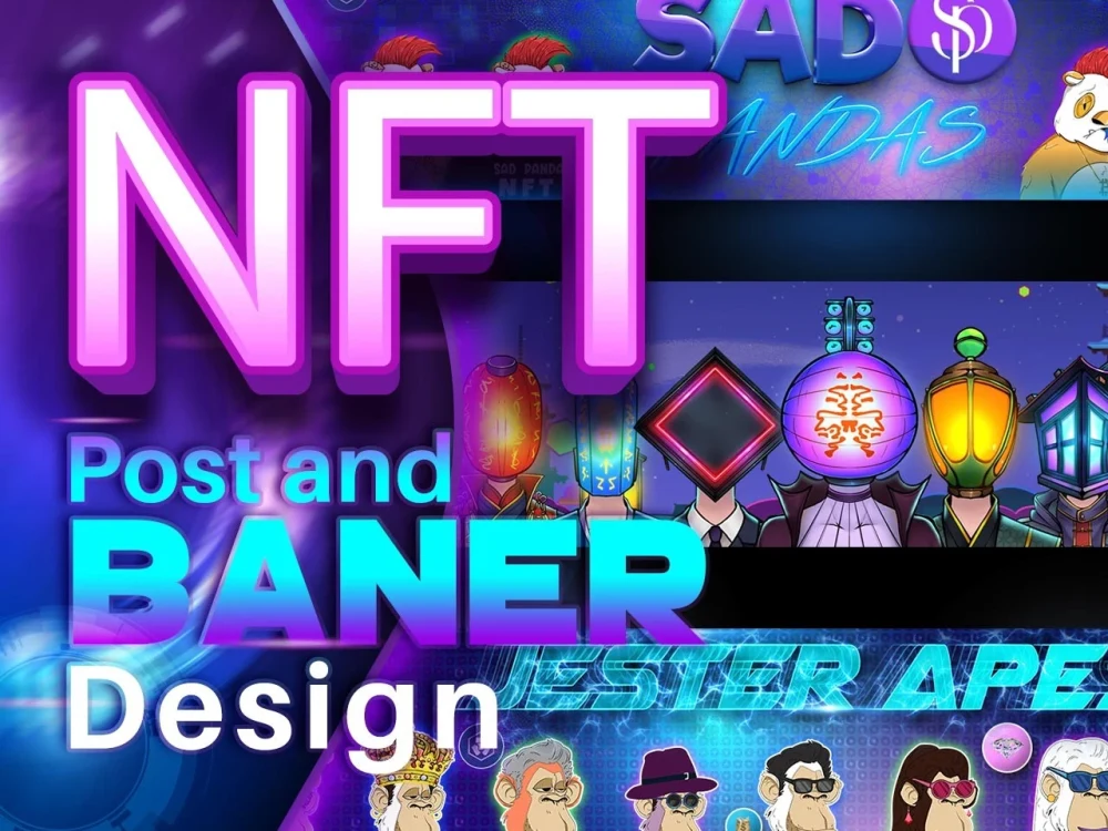Nft banner and crypto for Twitter and opensea banner | Upwork