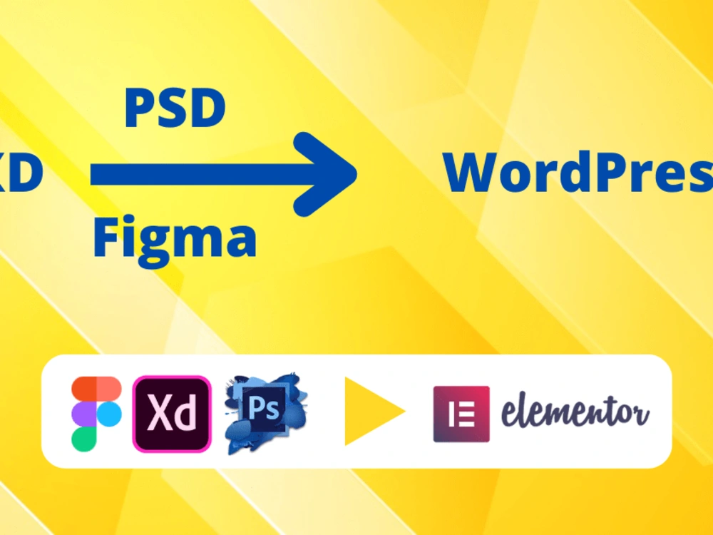 Custom design wordpress website by xd psd figma design using elementor | Upwork