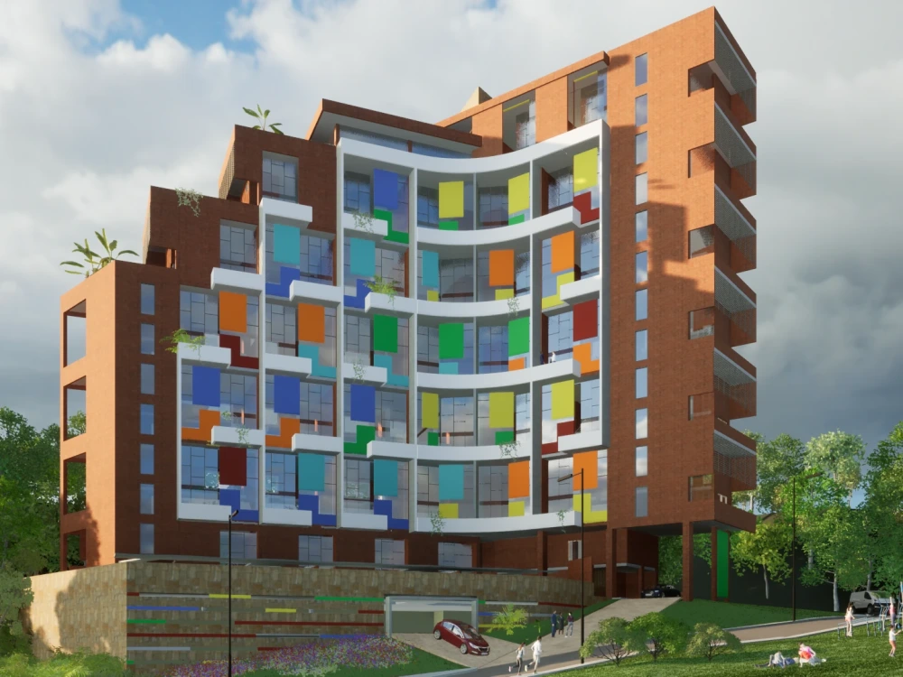 Multifamily / Offices/ Retail building concept design (large areas ...
