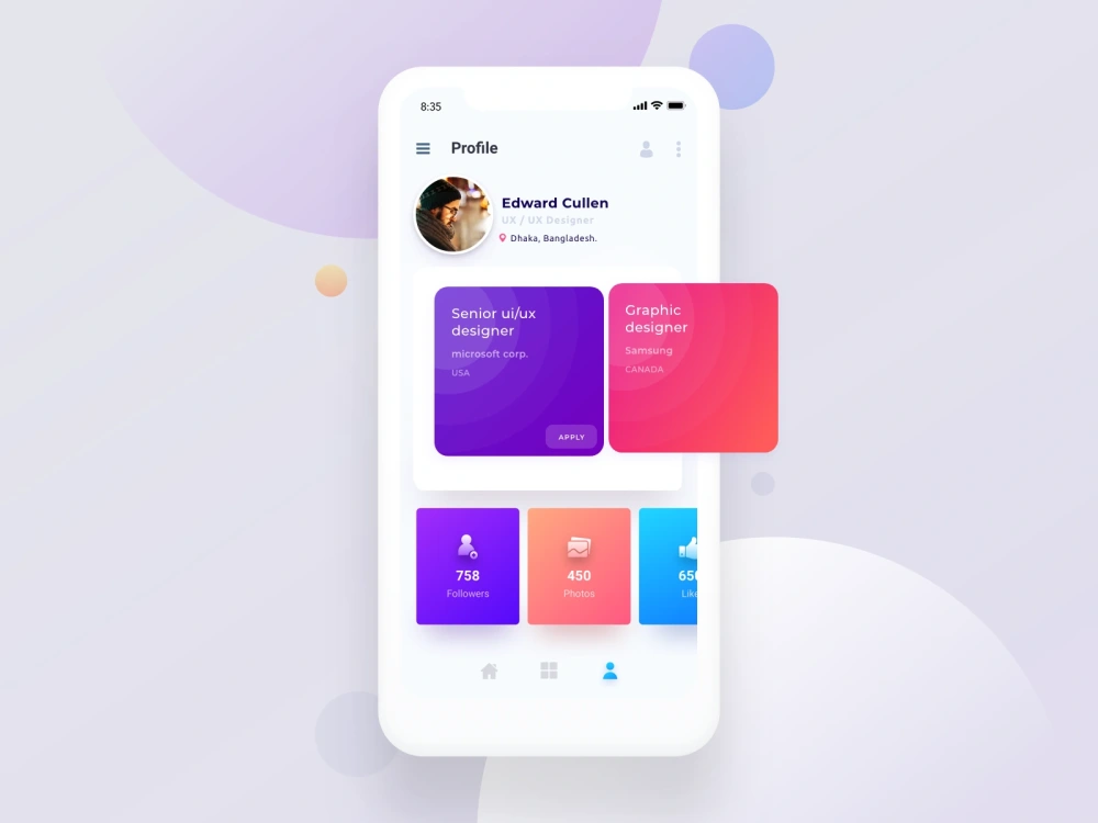 Android, iOS mobile app design with interactive mockup | Upwork