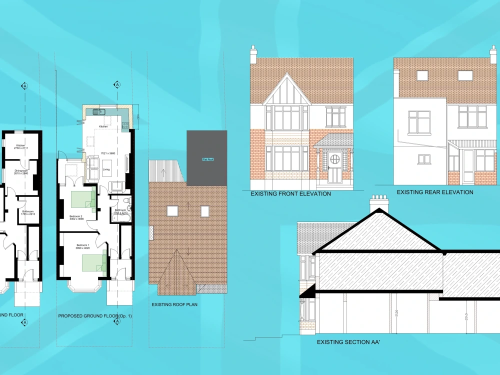 Planning application drawings for council approval (UK based) | Upwork