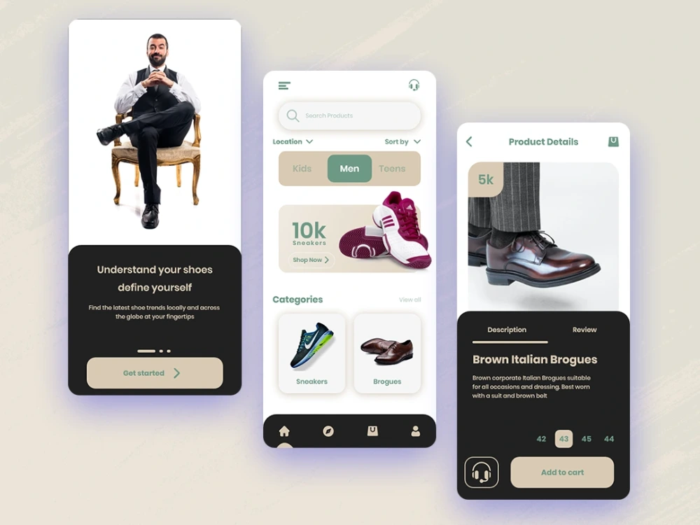 3 screens of design for your mobile application | Upwork
