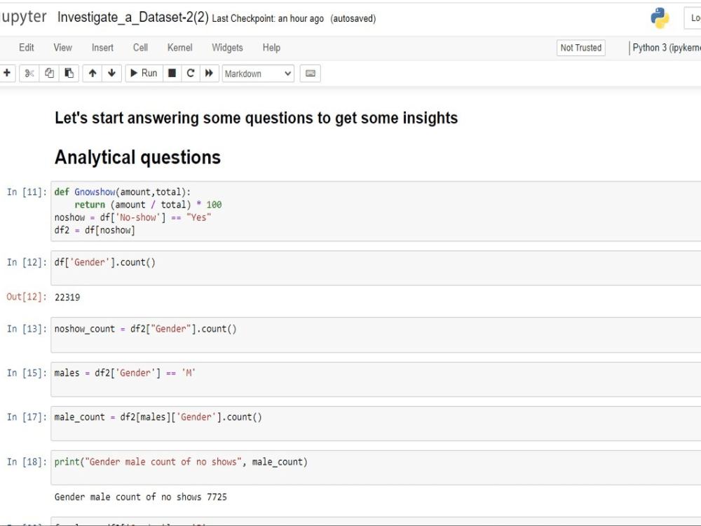 Creative data analysis using python | Upwork