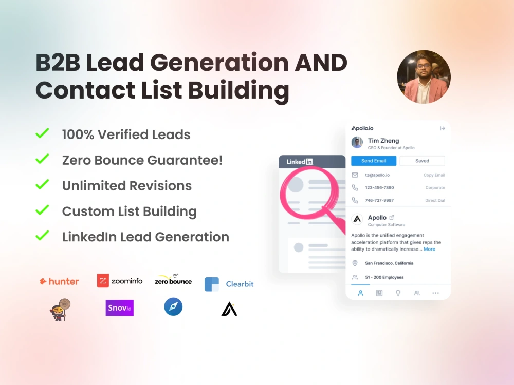 B2B Lead Generation, Contact List Building, Lead Prospecting Services | Upwork