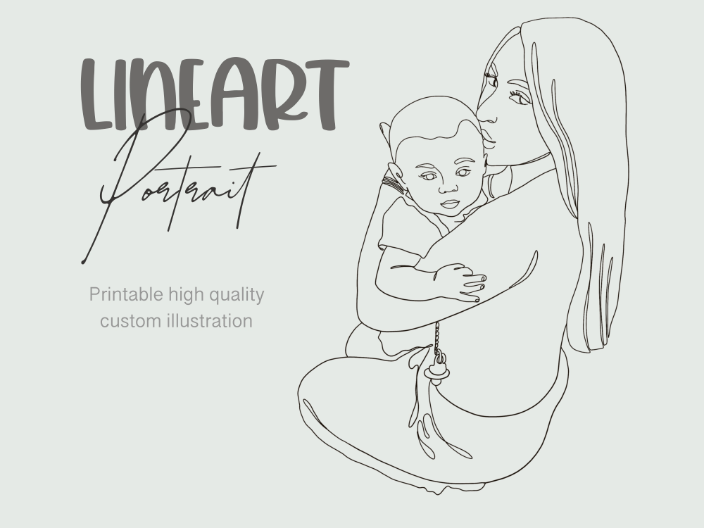 A custom clean line art illustration | Upwork