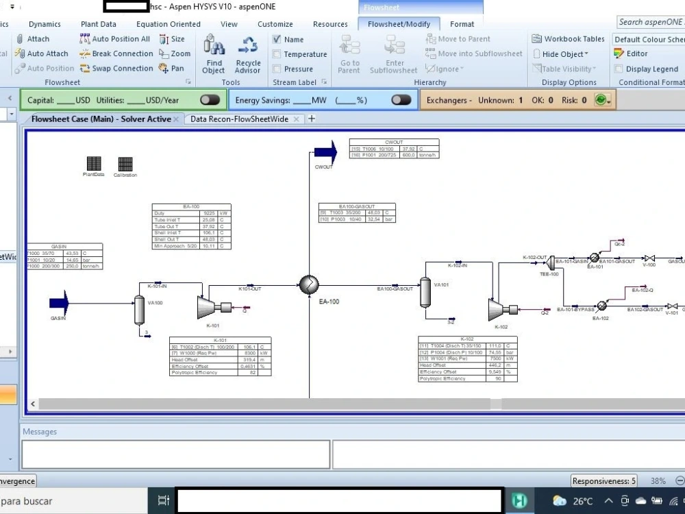 A tailored process simulation in Aspen HYSYS with a Process Flow ...