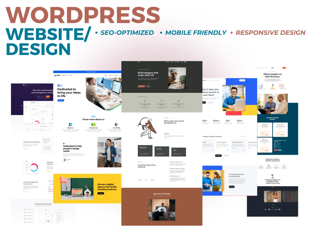 Get a modern and mobile friendly WordPress website design | Upwork