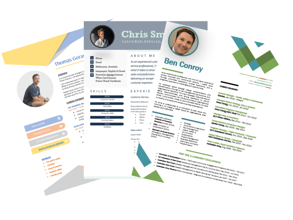 A unique custom designed resume that will stands out from the crowd ...