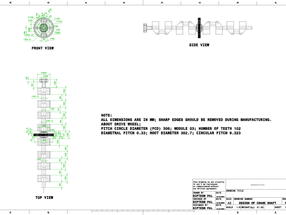 A fantastic Design for Manufacturing Drawings of IC Engines | Upwork