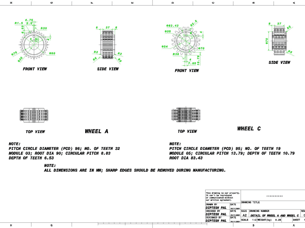A fantastic Design for Manufacturing Drawings of IC Engines | Upwork