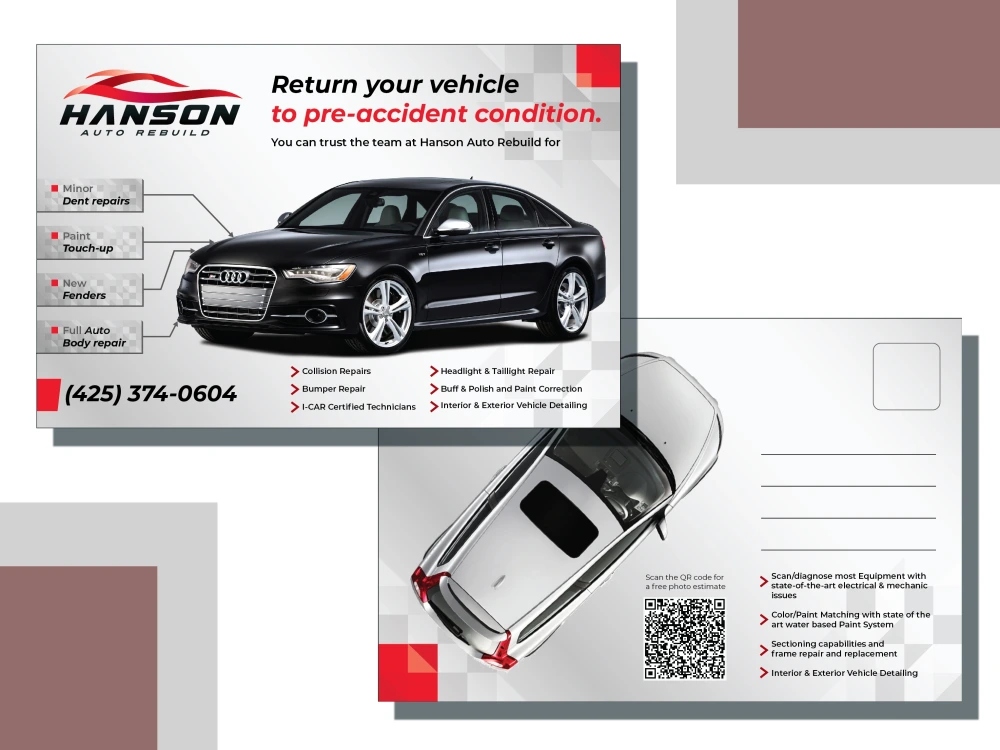 Printable Double sided Design for Postcard | Upwork