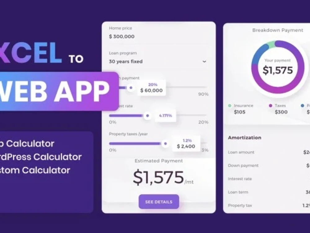 Responsive web app from excel sheet, excel to WebApp, web calculator | Upwork