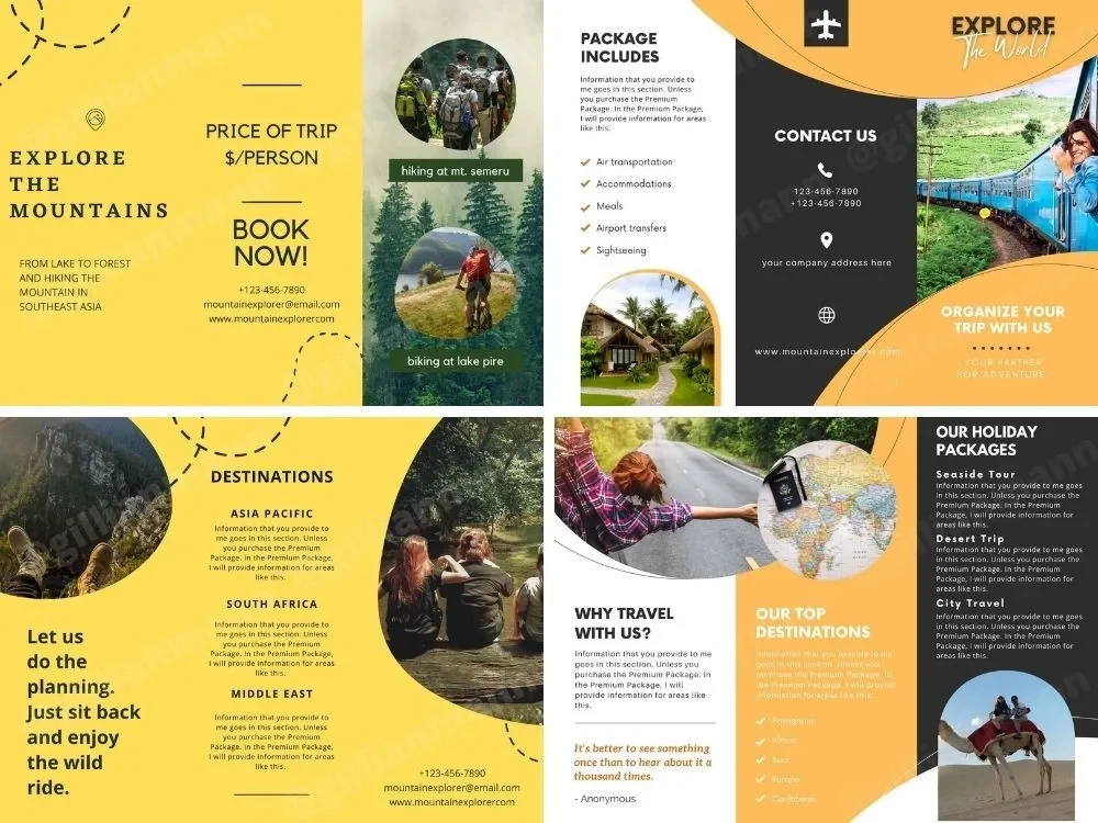 A terrific tri-fold travel brochure | Upwork