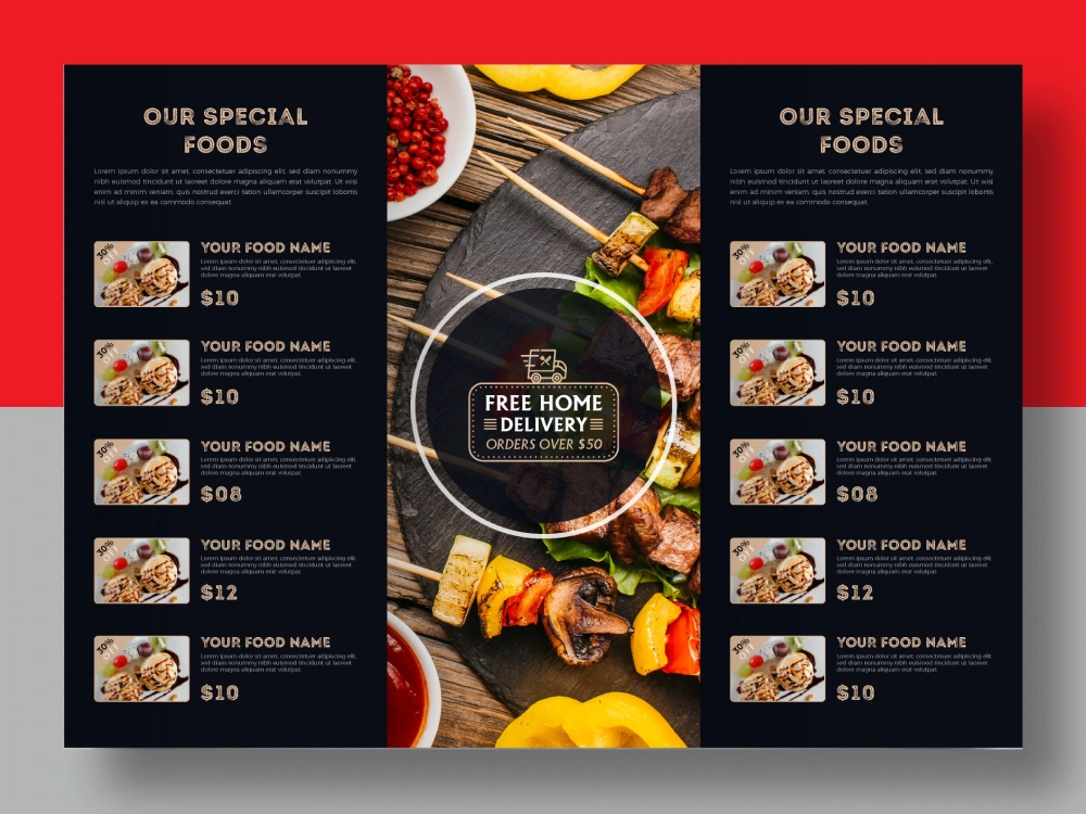 Premium restaurant menu design, fast food menu, meal menu, pizza, cafe ...