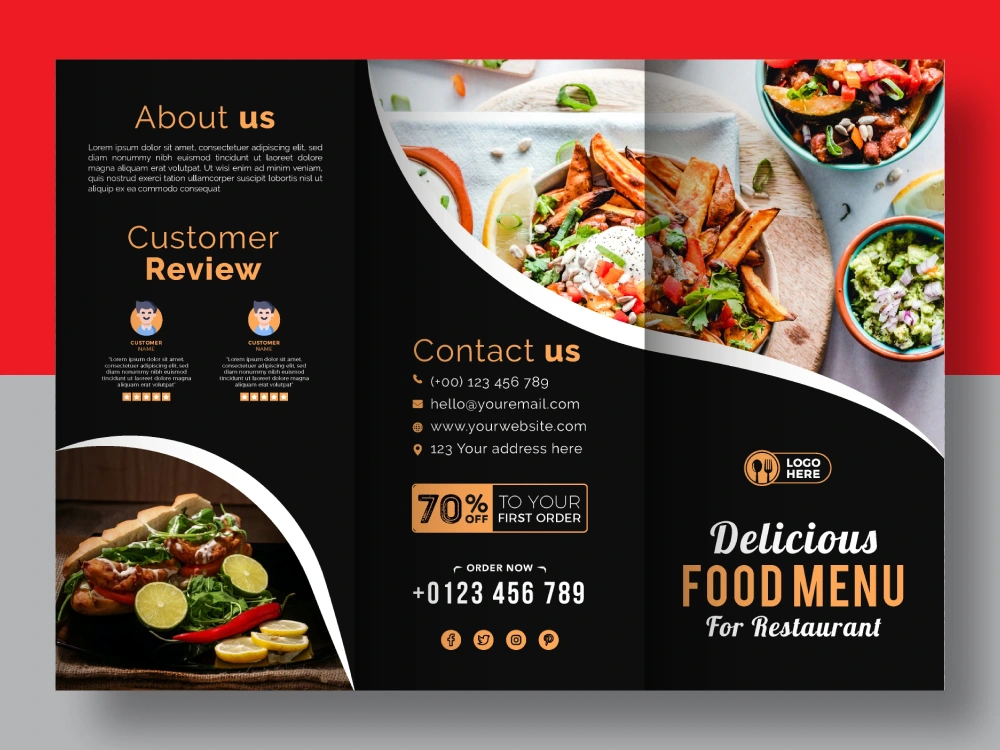 Premium restaurant menu design, fast food menu, meal menu, pizza, cafe ...