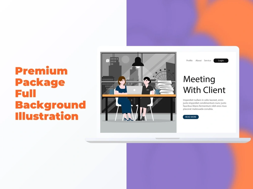 A 2D flat illustration design for the landing page and website | Upwork