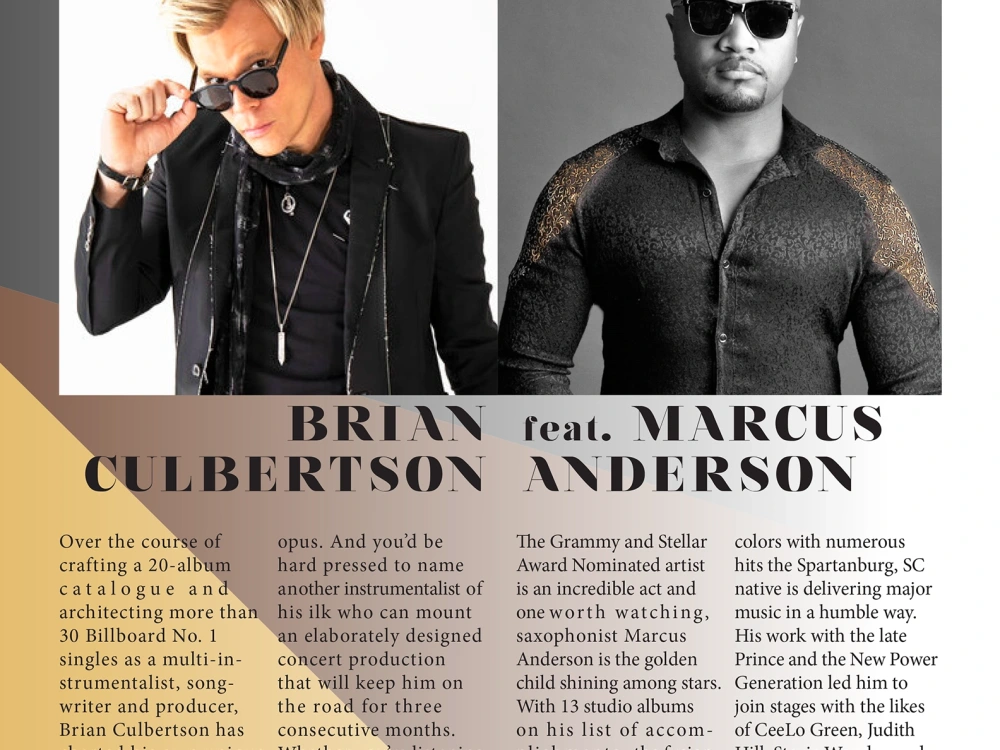 A creative, eye-catching magazine layout for your company or service ...