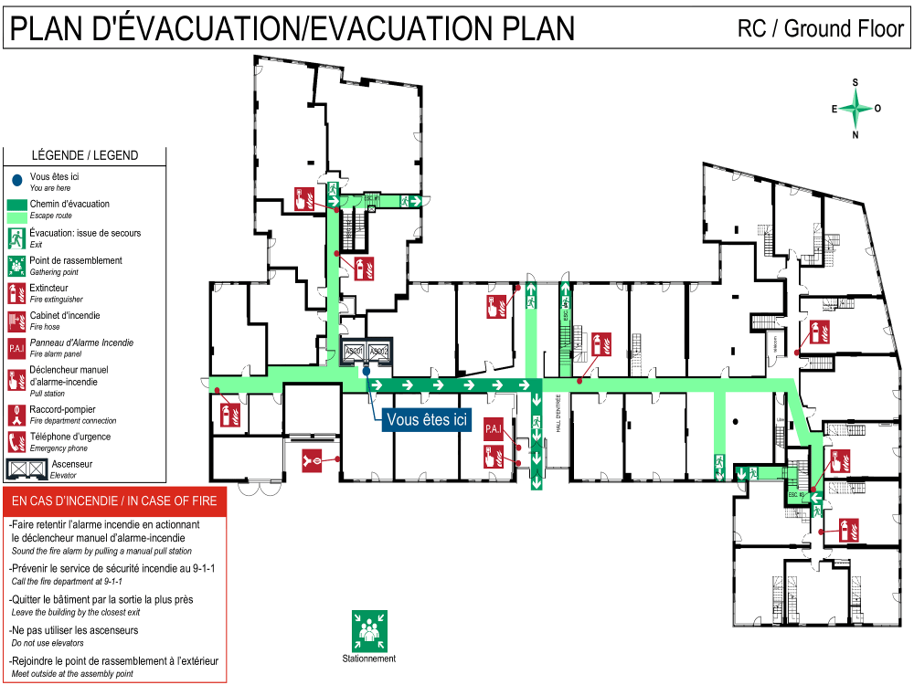 Fire Emergency Evacuation Plan drawings for framing | Upwork
