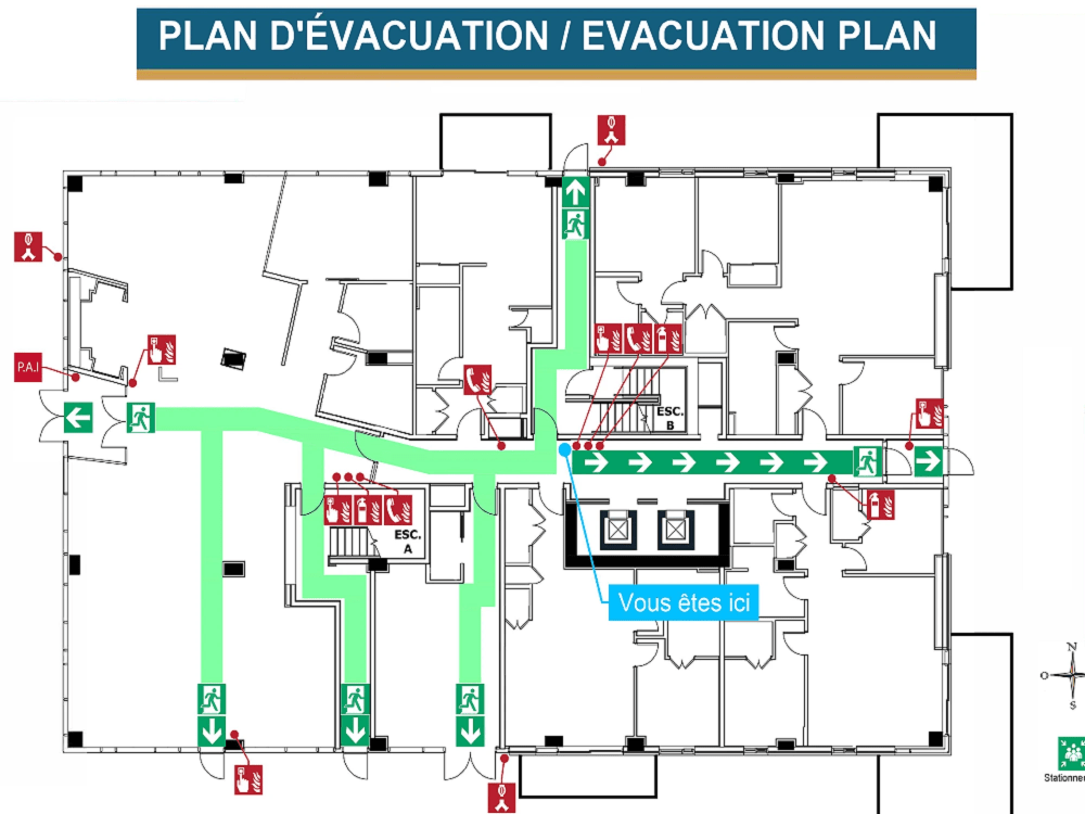 Fire Emergency Evacuation Plan drawings for framing | Upwork