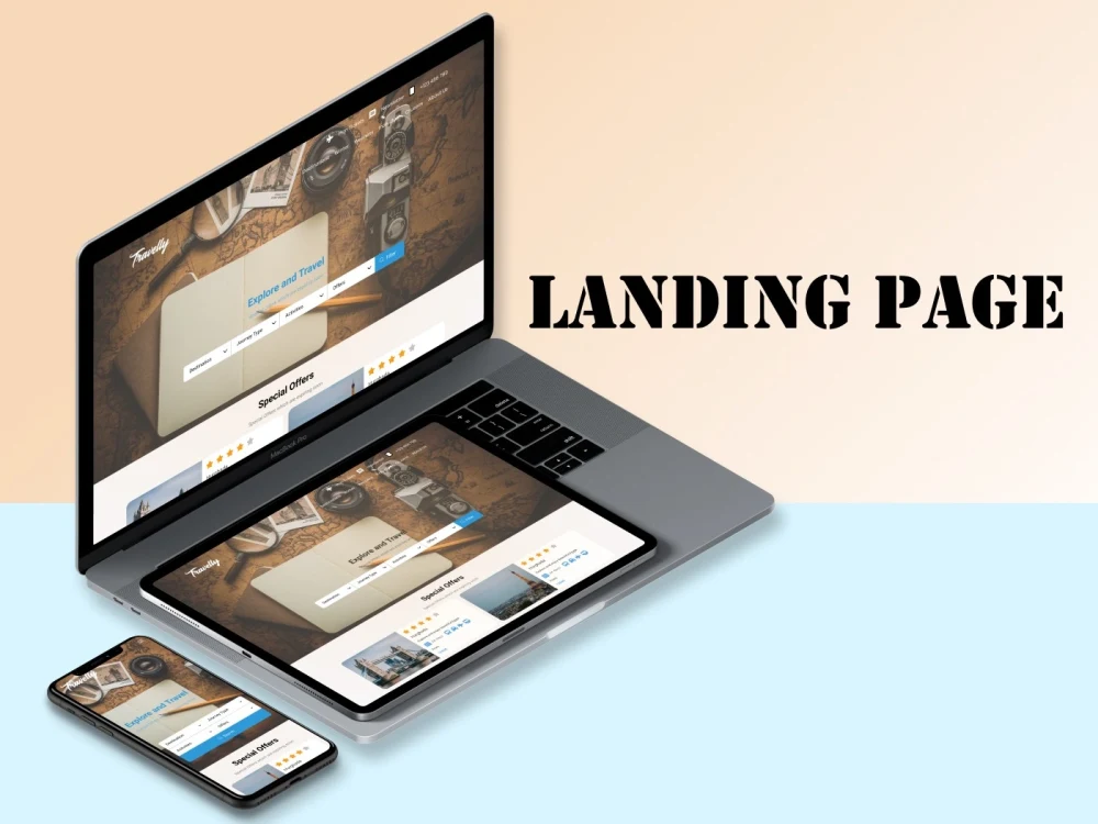 Wonderful UI UX design for your website landing page | Upwork