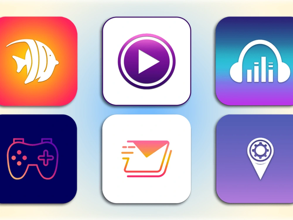 Modern mobile app icons and splash screen for iOS android | Upwork