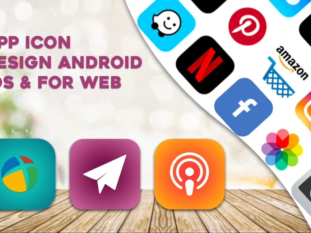 Modern mobile app icons and splash screen for iOS android | Upwork