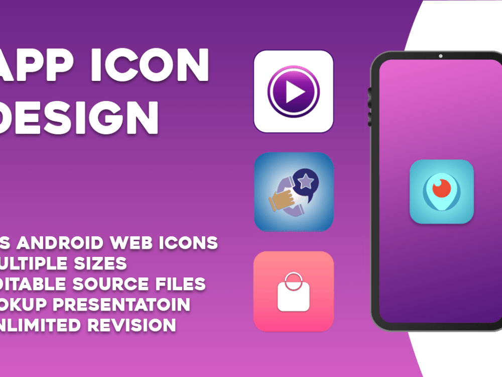 Modern mobile app icons and splash screen for iOS android | Upwork