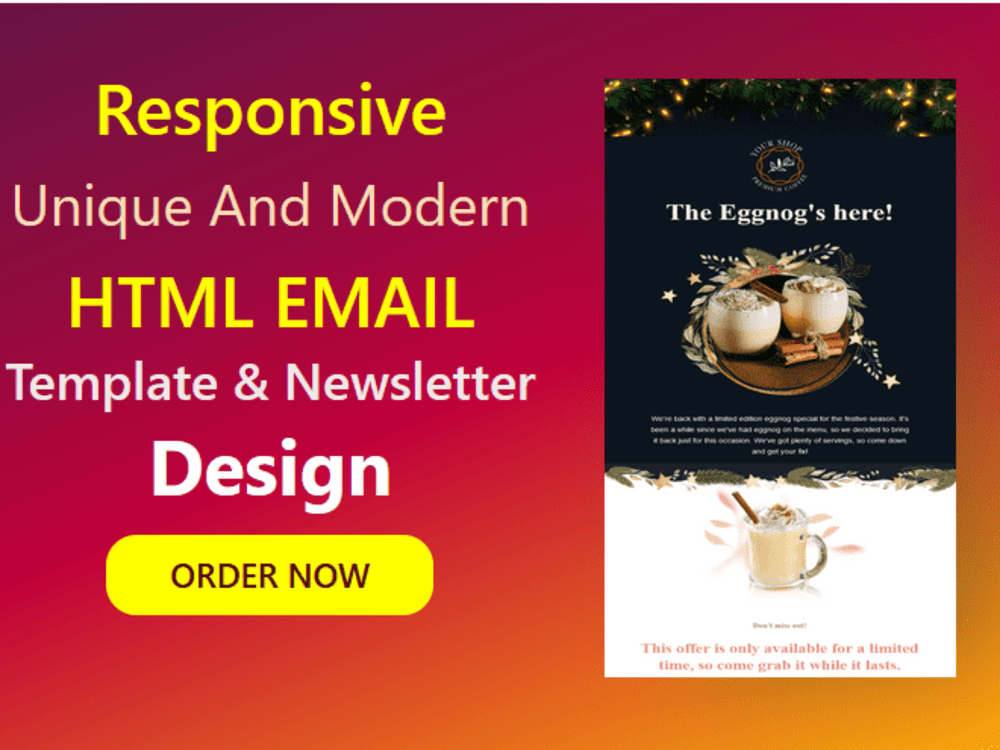 A Fully Responsive HTML Email newsletter Template | Upwork