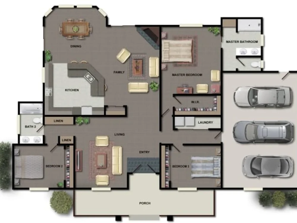 A Fantastic Colored Interior floor plan from any Pdf, Hand sketchs ...