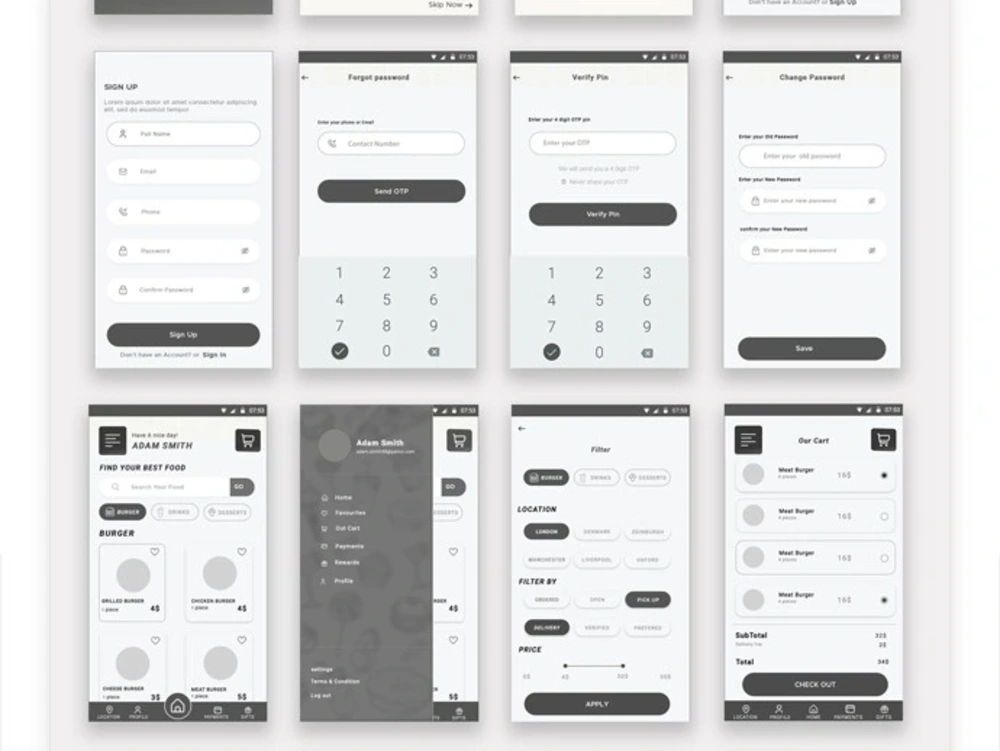 The responsive mobile app UX UI design | Upwork