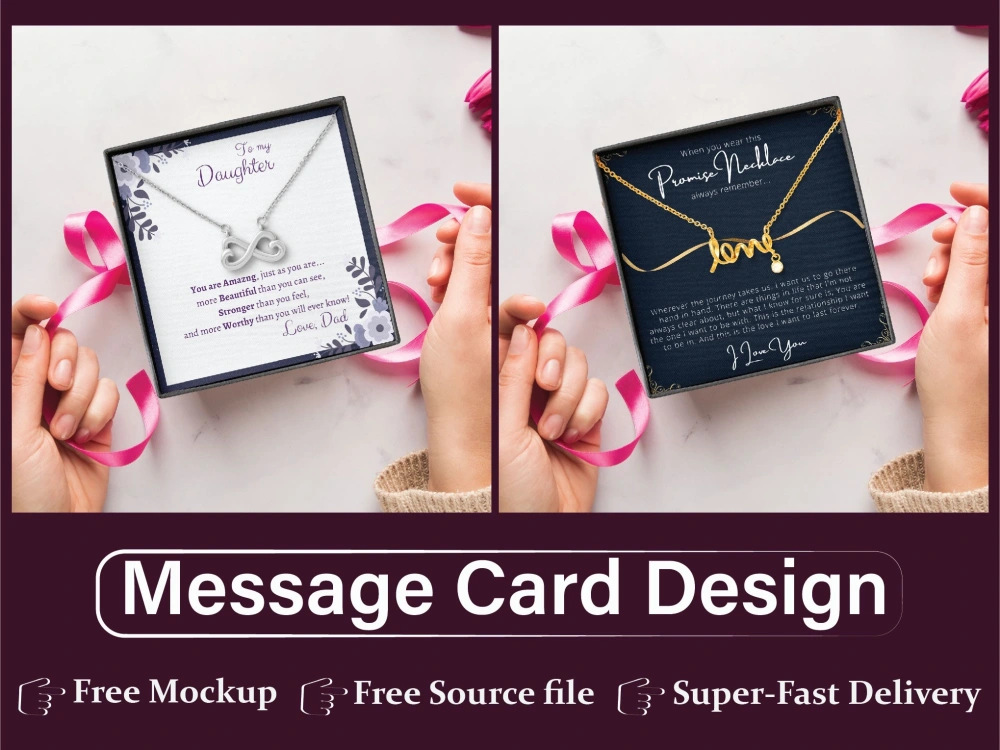 An amazing Shine on Jewelry Message Card Design for your business | Upwork