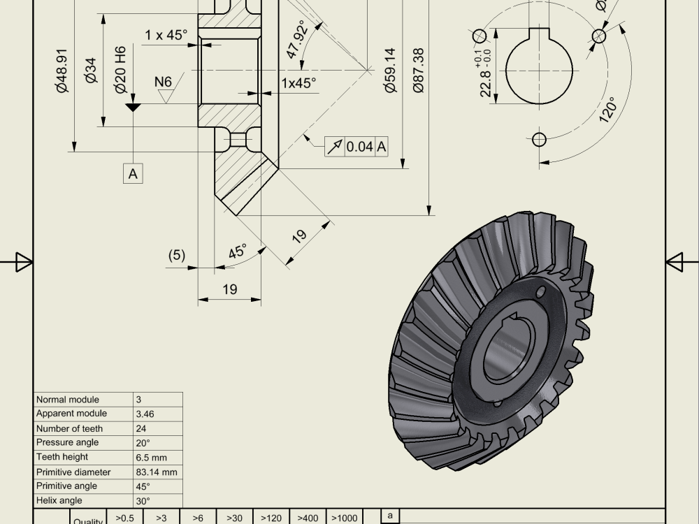 3D modeling - the manufacturing drawing of a mechanical part | Upwork