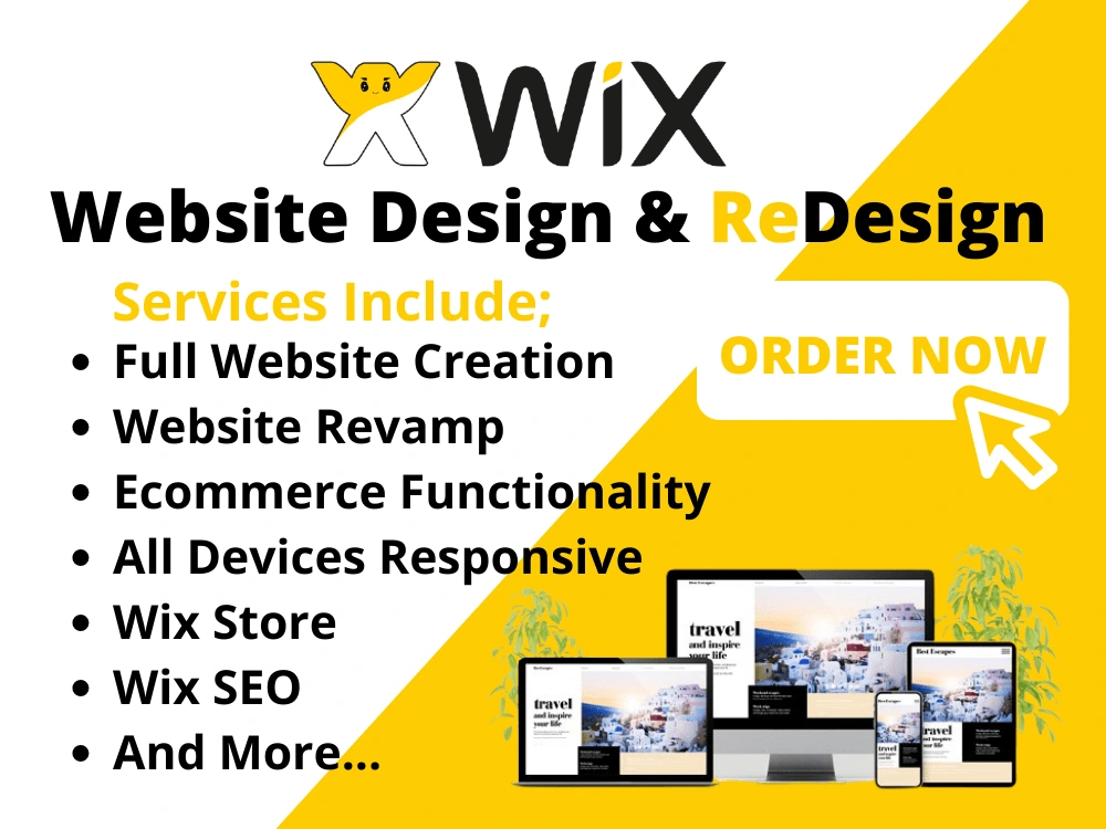 Unique and All devices responsive Wix website Design/Redesign | Upwork