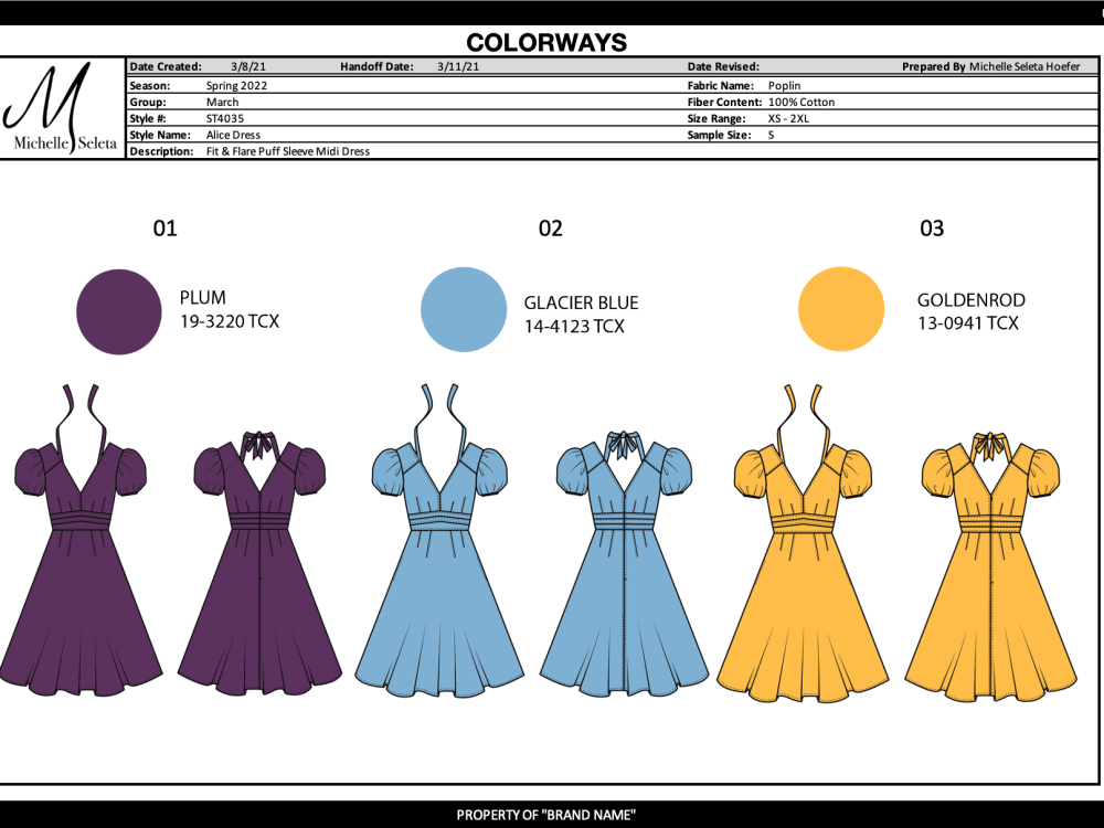 An apparel tech pack with front / back sketches (CADs), callouts ...