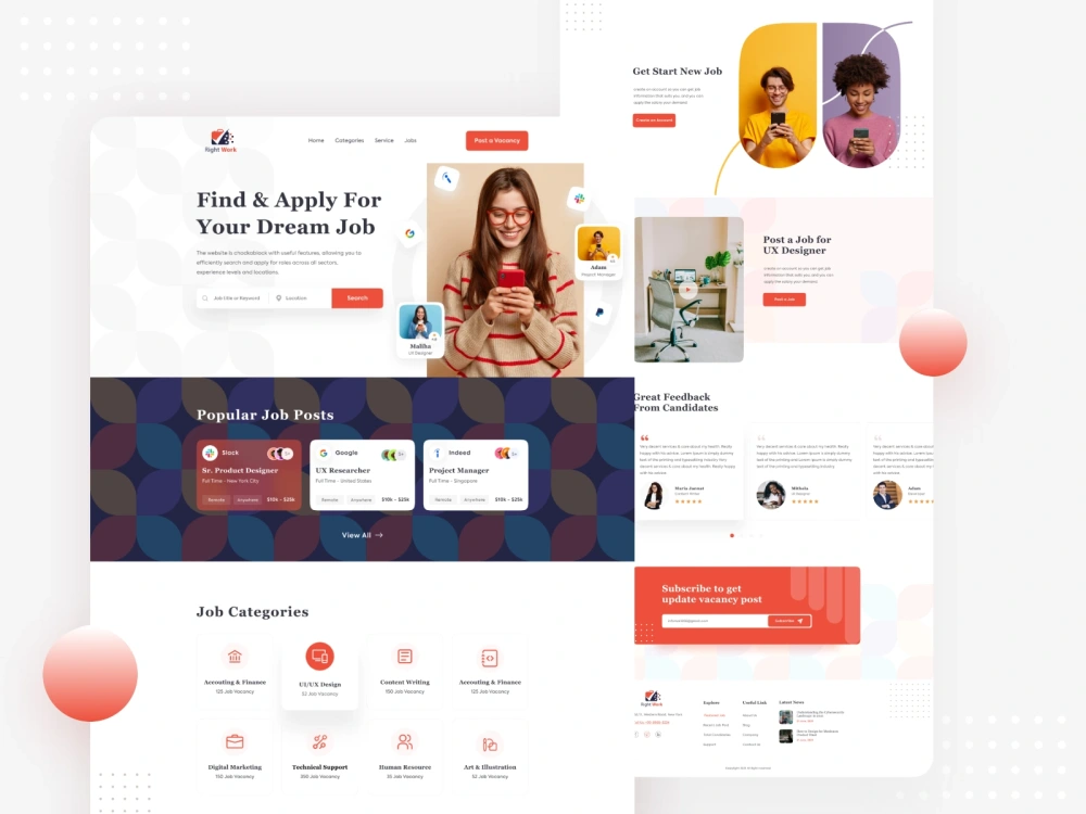 Responsive Website Landing Page UI Design In PSD / XD / Figma | HTML / CSS | Upwork