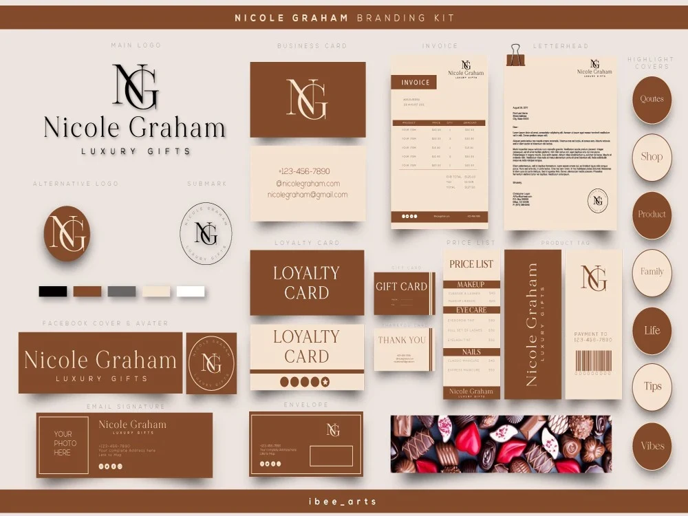 Custom Signature logo with Branding kit. | Upwork