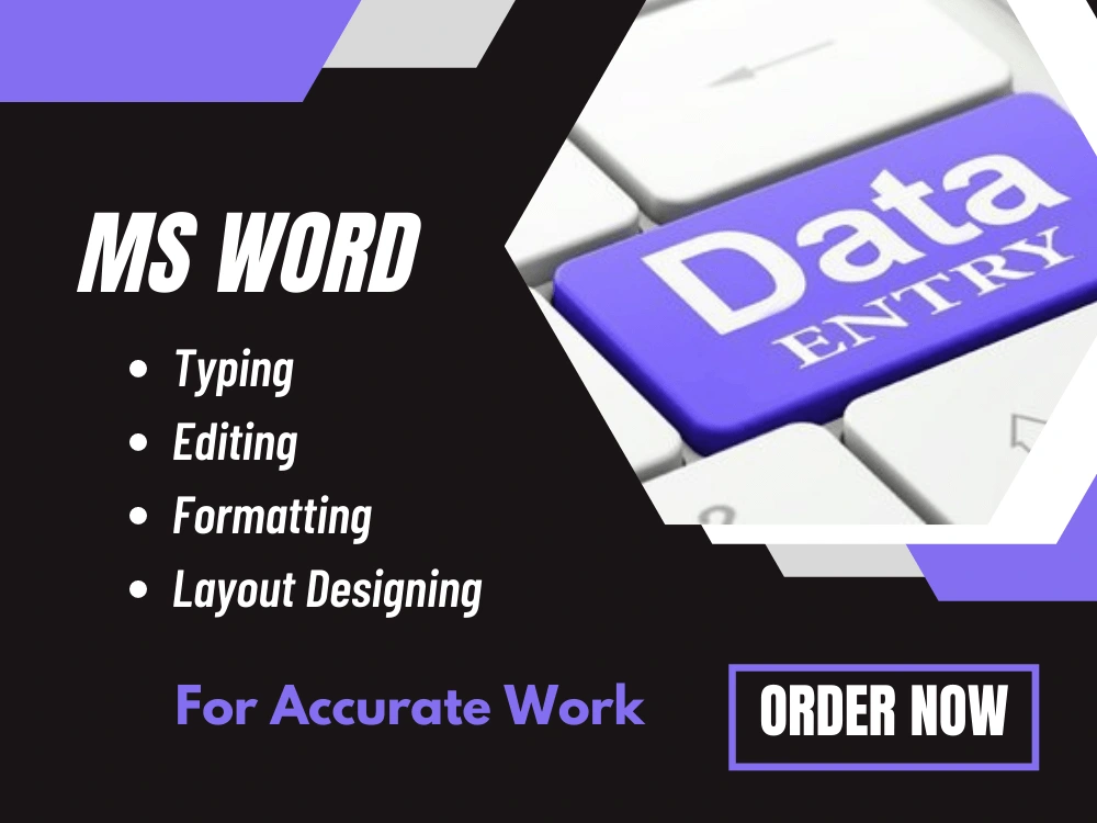 Microsoft Word Typing, Editing, Formatting, Layout Designing | Upwork