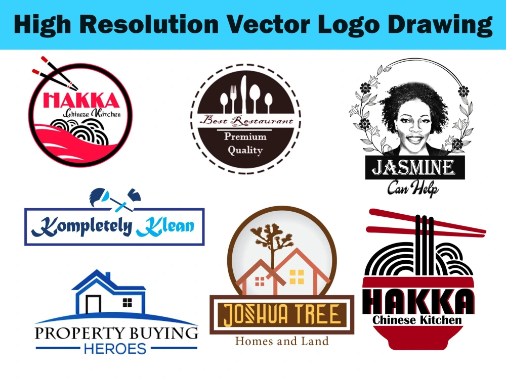 Your drawing or logo into a high resolution vector file format | Upwork