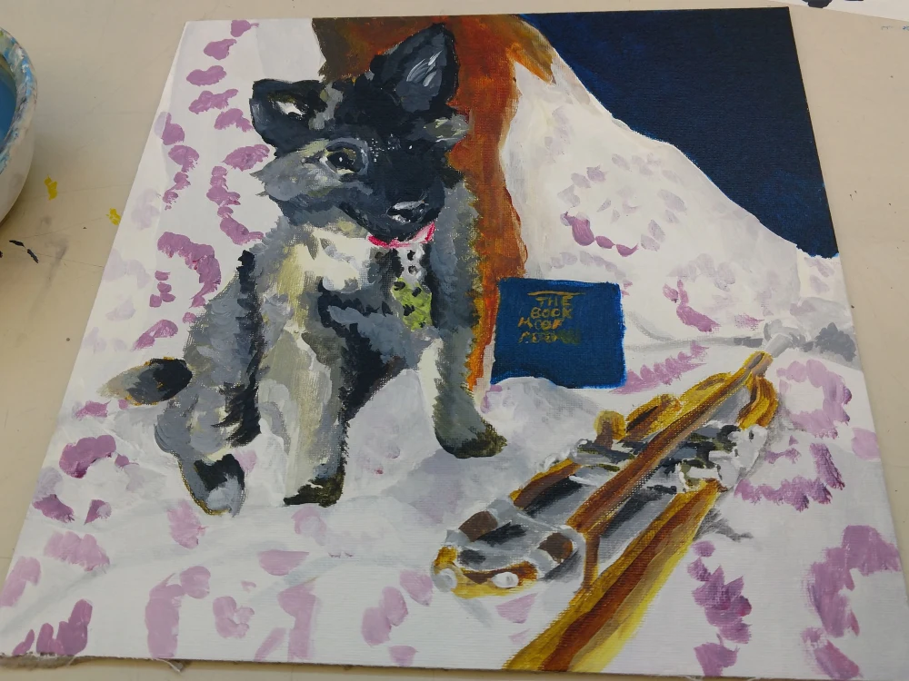 A custom acrylic painting customizable by the client from references ...