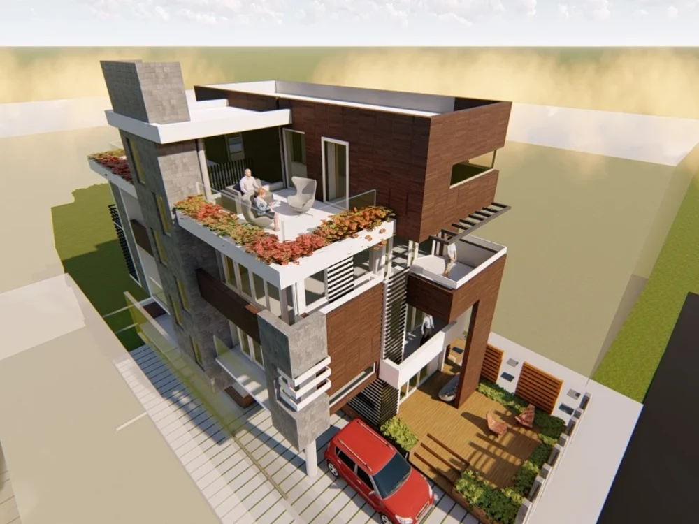 Residence architectural design & 3D model with render | Upwork