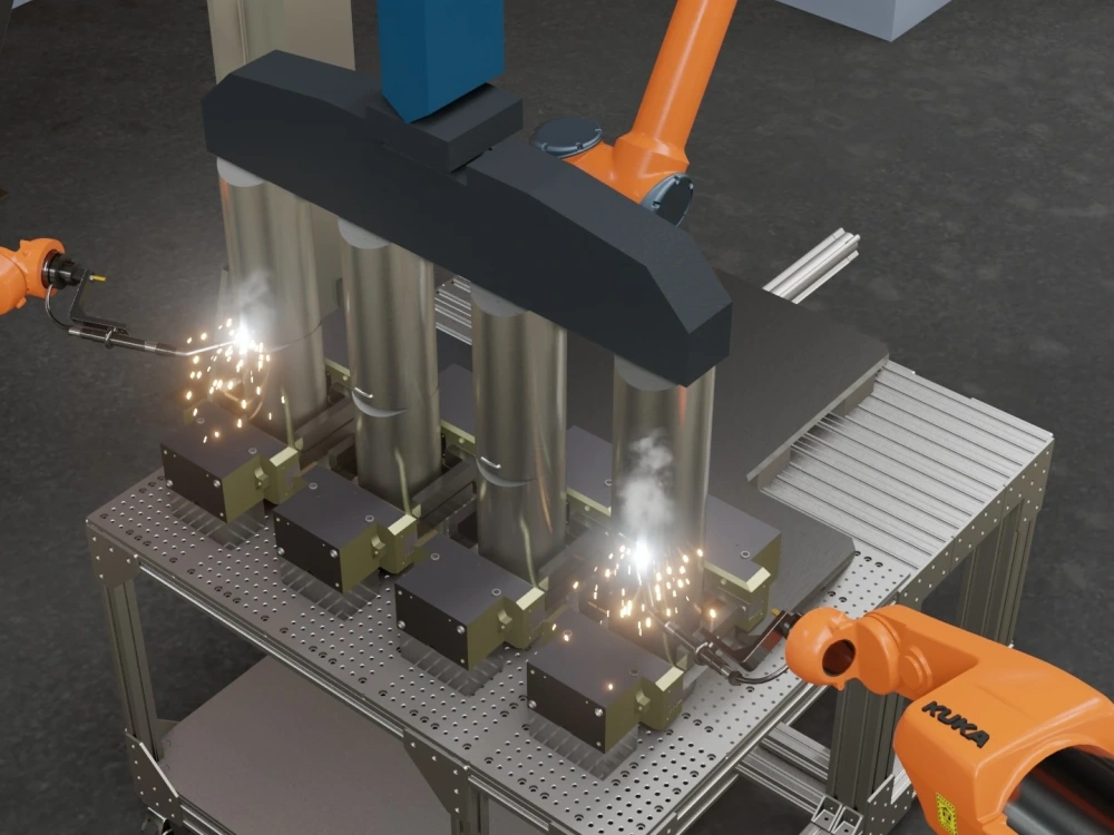 A 3D Machine Design, 2D Manufacturing Drawings, and 3D Mechanical ...