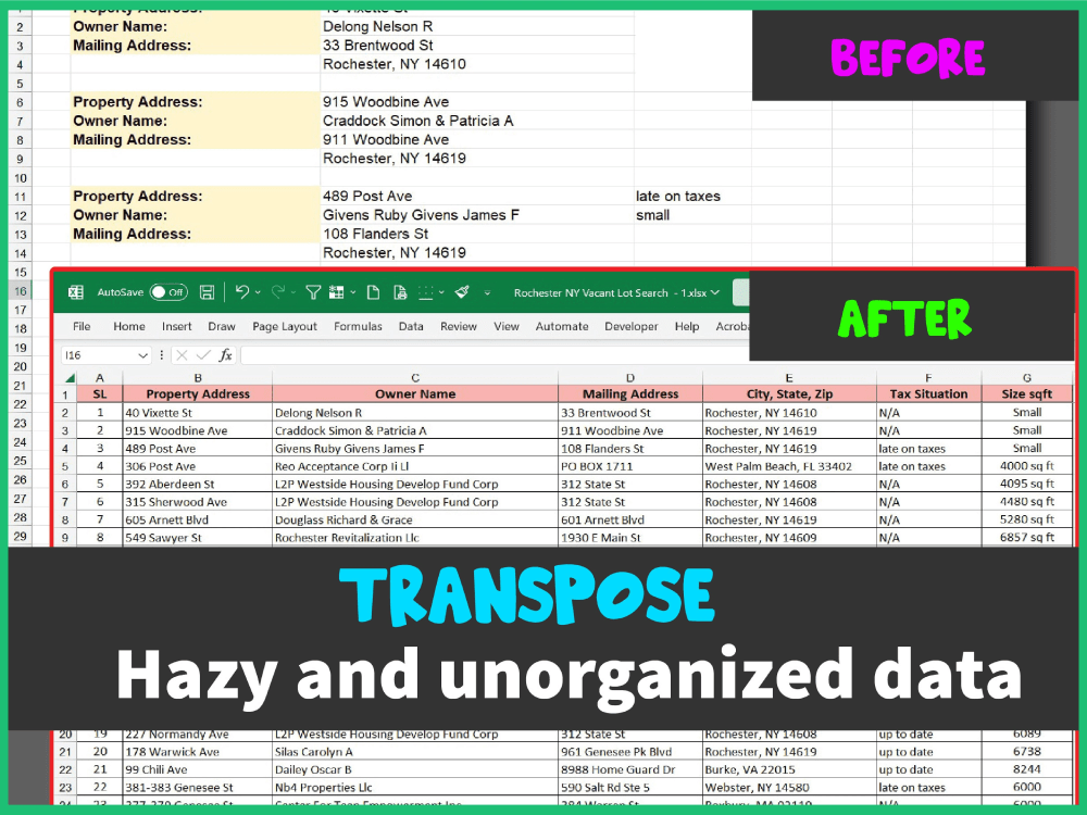 Excel data cleaning and fastest data entry service | Upwork