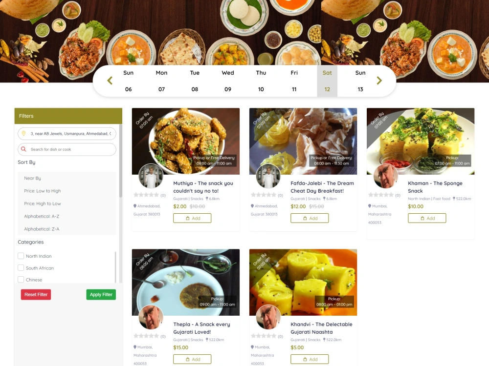 An Amazing Homemade food ordering website, admin panel and cook panel ...
