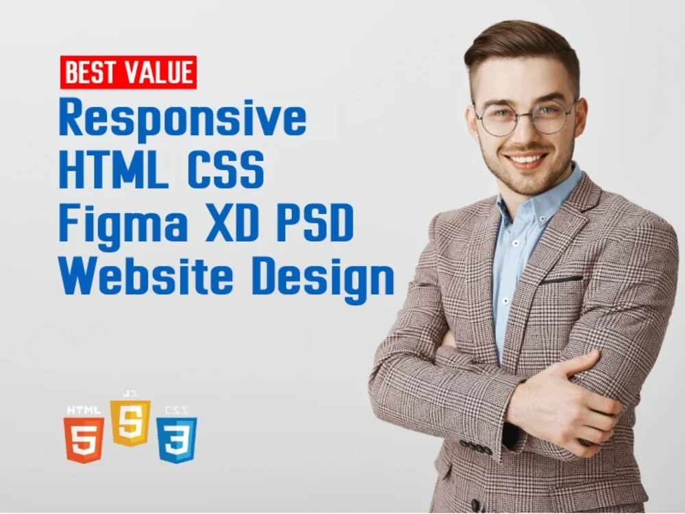Best Value Responsive HTML5 CSS3 Website Design with Figma PSD | HTML | Web | Upwork